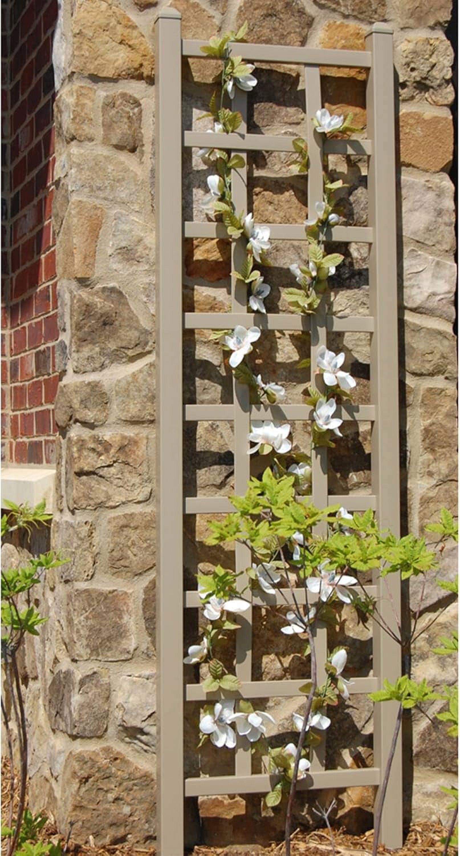 Elmwood 22 by 75 Inch Indoor Outdoor Garden Trellis w/Ground Anchors ...