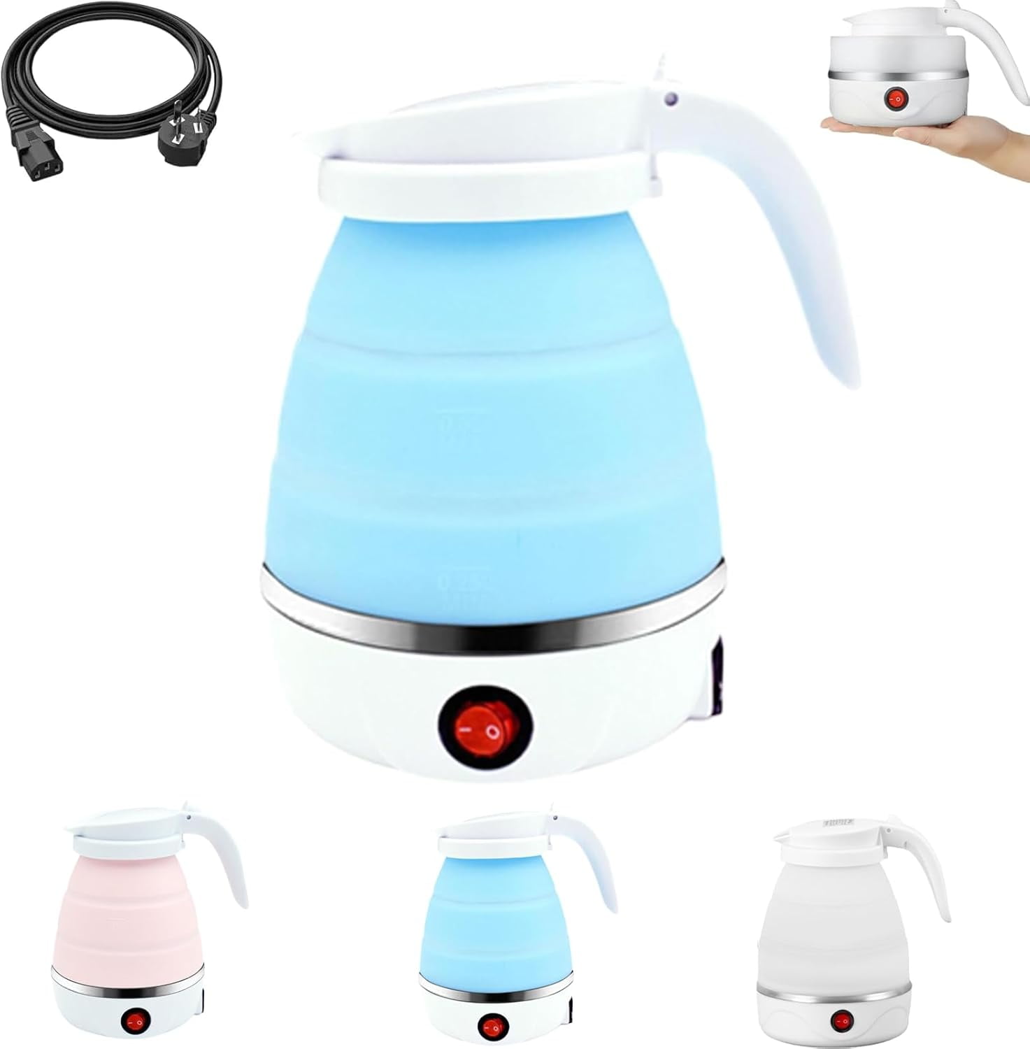 Elmyse Portable Electric Kettle, Travel Foldable Electric Kettle for ...