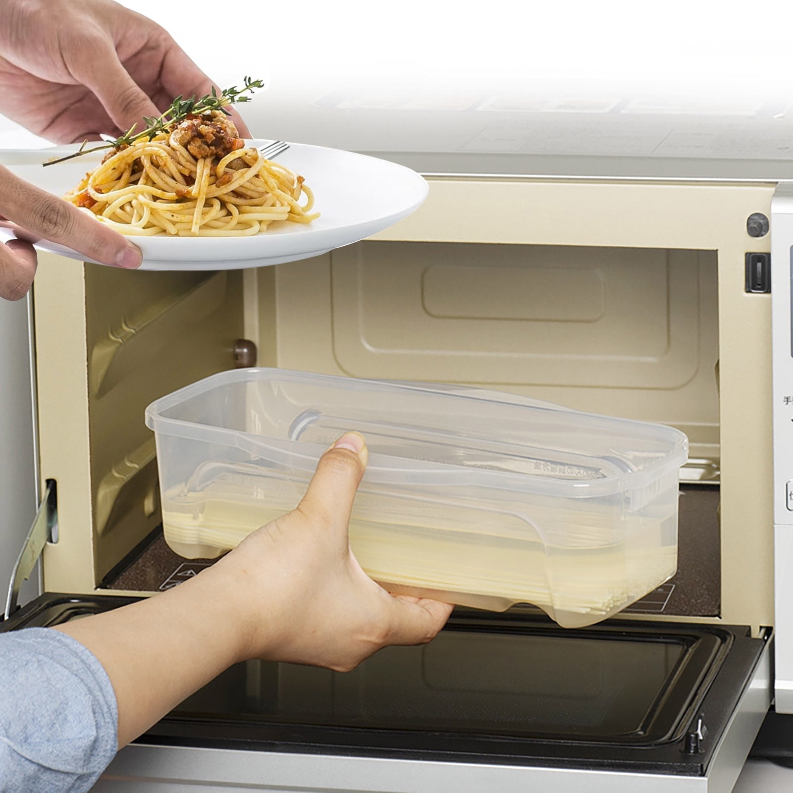 Elodia 1.3L Microwave Pasta Cooker with Strainer Lid Food Grade High ...