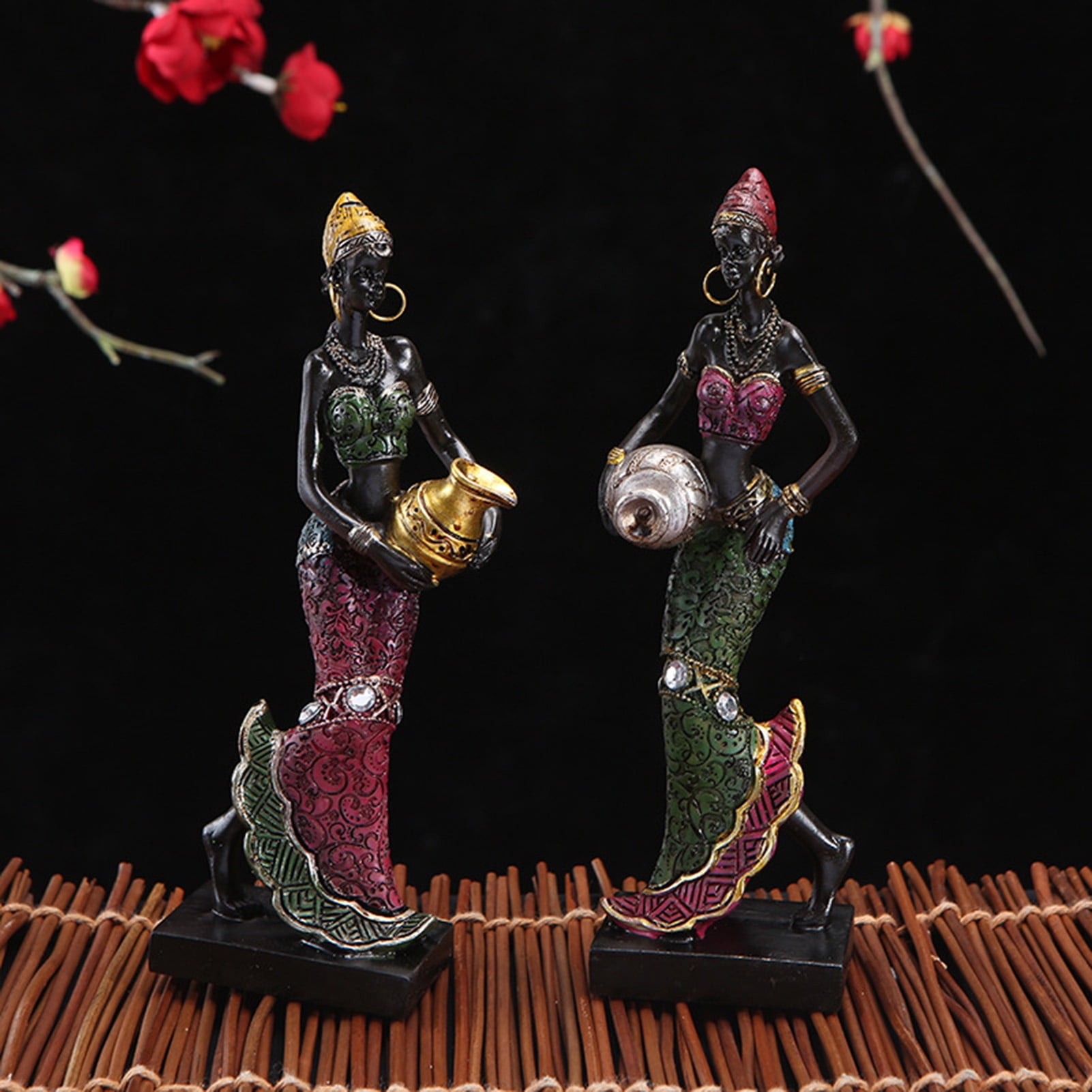 Elodia African Statue Eye-catching Compact Creative African Dancing ...