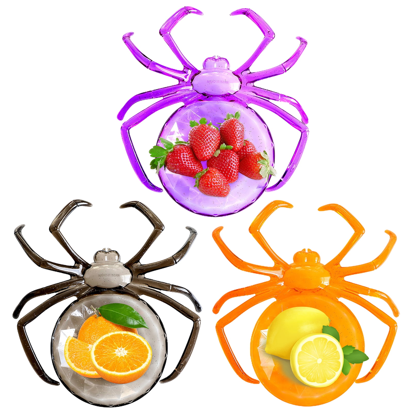 Elodia Halloween Spider Candy Tray Stackable Food Grade Plastic Large ...