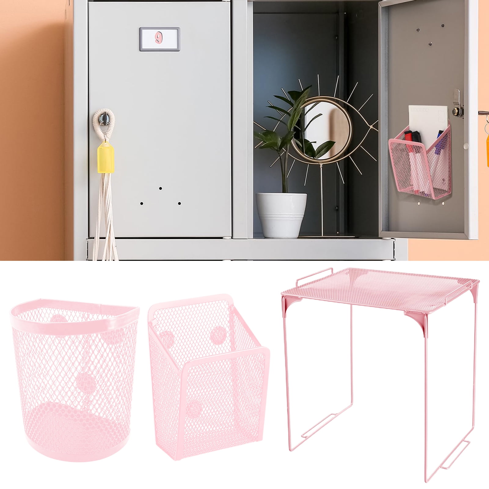 Elodia Locker Organizer Kit Maximize Space Store Magnetic Pen Holder Easy Installation Foldable ...