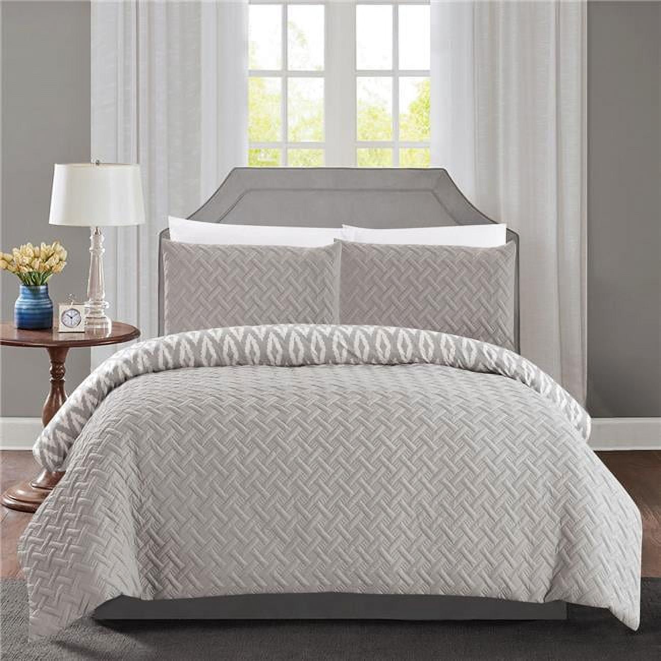 Eloida Silver Twin 2 Piece Comforter Set - Walmart.com