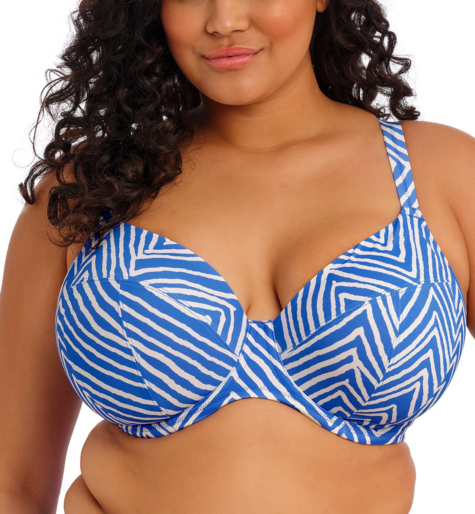 Elomi Fiji Falls Underwire Plunge Bikini Top (ES802602),38H,Ocean - Walmart.com