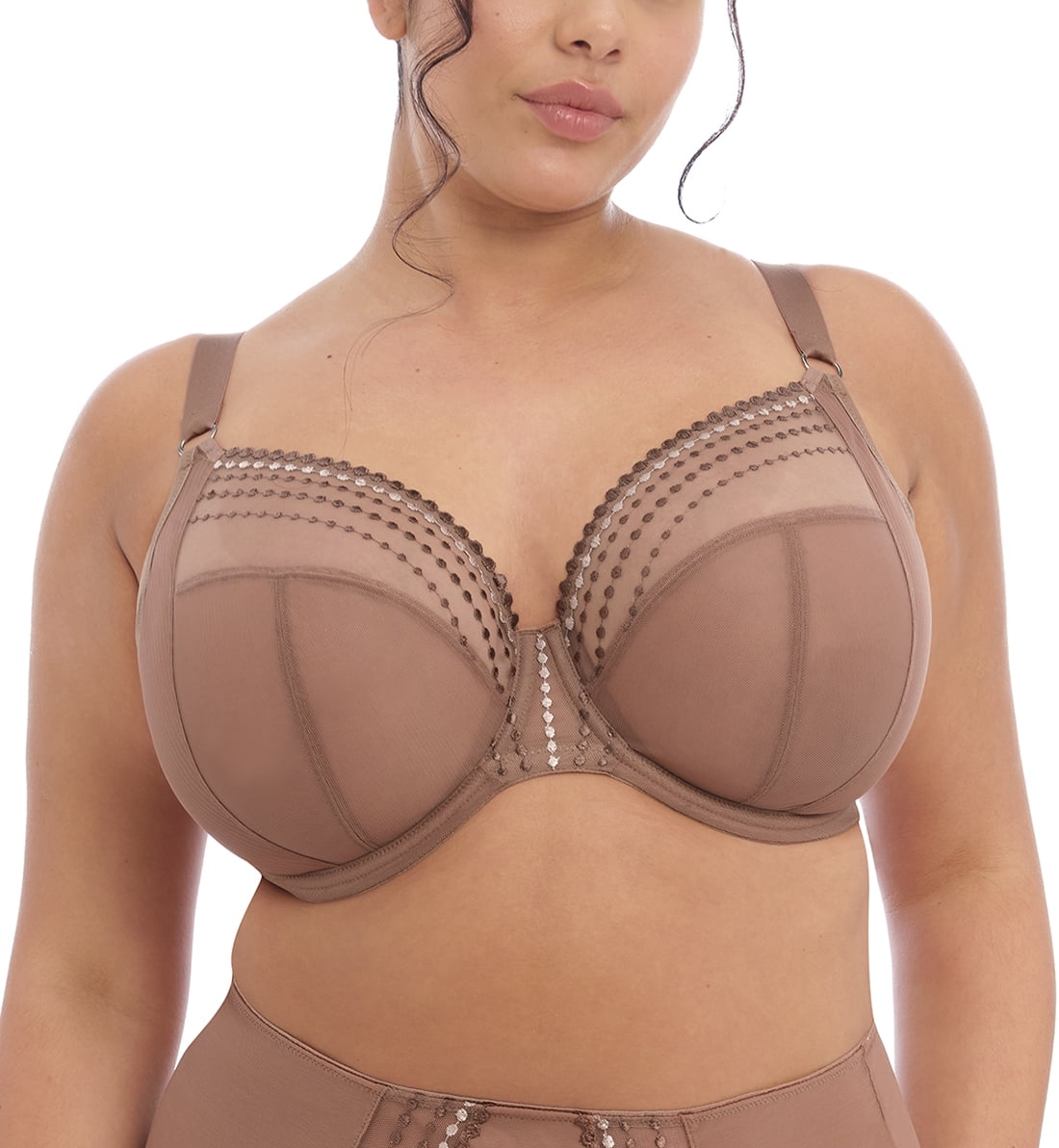 Elomi Matilda Banded Plunge Underwire Bra (8900),32GG,Clove - Walmart.com