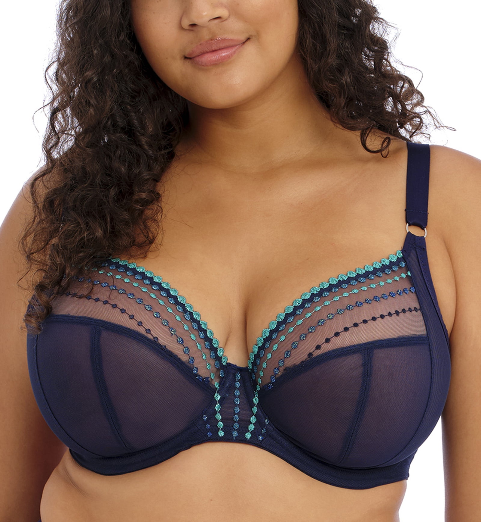 Elomi Matilda 32GG Sheer Plunge Underwire Bra, Adjustable & Convertible, Siren Song - Walmart.com