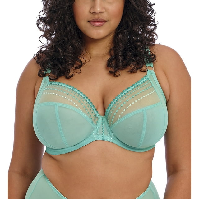 Elomi Matilda Banded Plunge Underwire Bra (8900),44G,Jade - Walmart.com