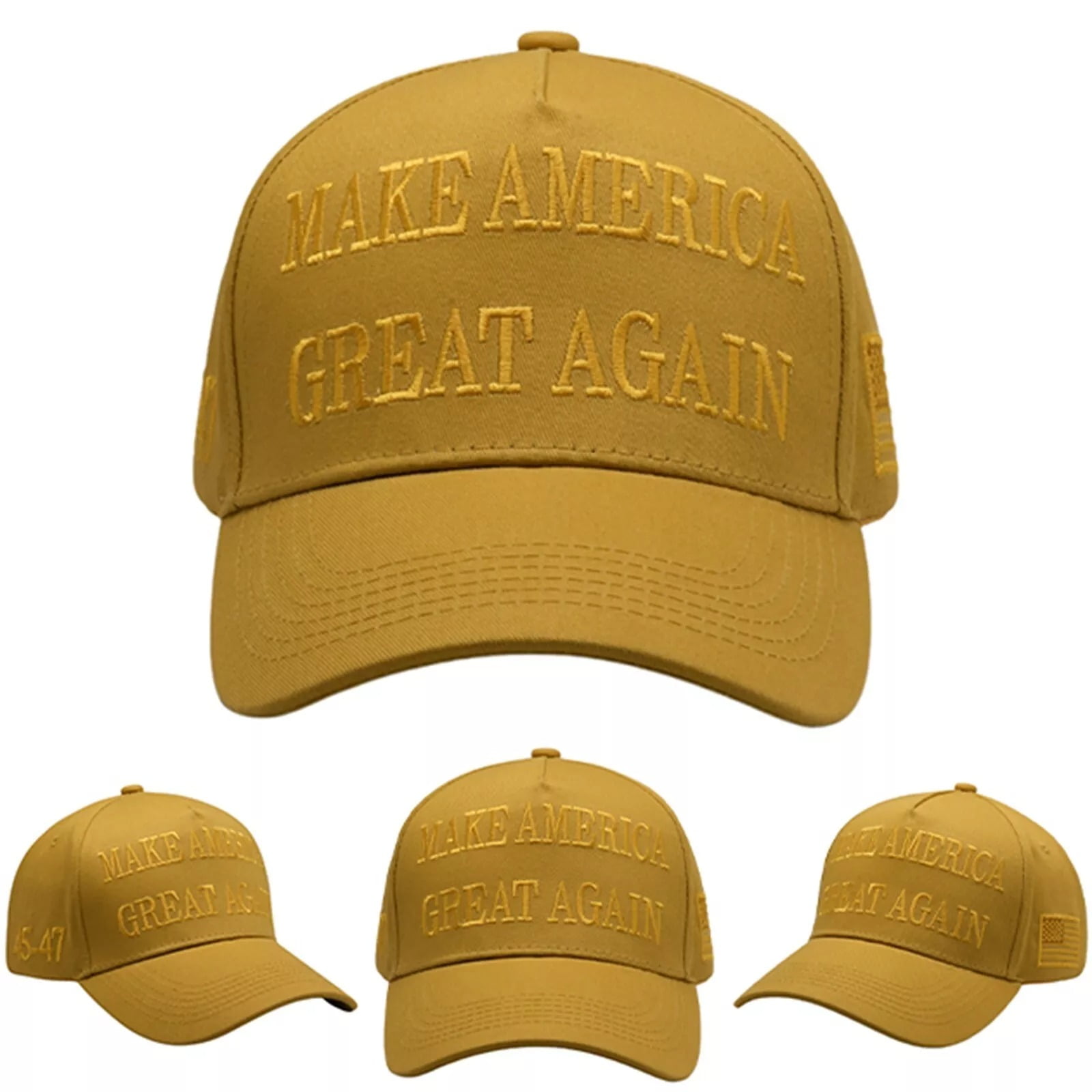 Elon 45-47 Make America Great Again Gold Hat - Gold MAGA Elon Hat ...