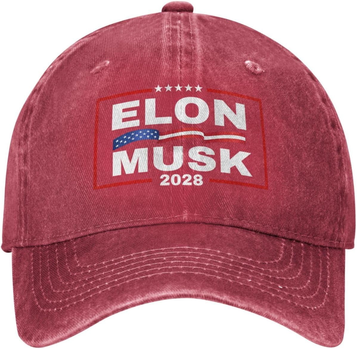 Elon Musk 2028 Hats Elon-Musk for President Denim Hat Retro Cap ...