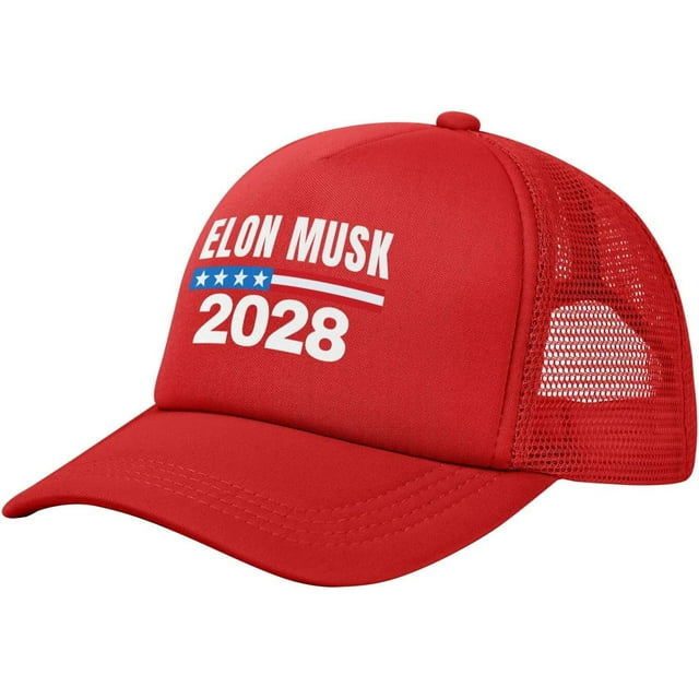 Elon Musk 2028 Hats Elon-Musk for President Mesh Trucker Hat Cap ...