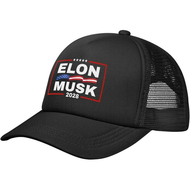 Elon Musk 2028 Hats Elon-Musk for President Mesh Trucker Hat Cap ...