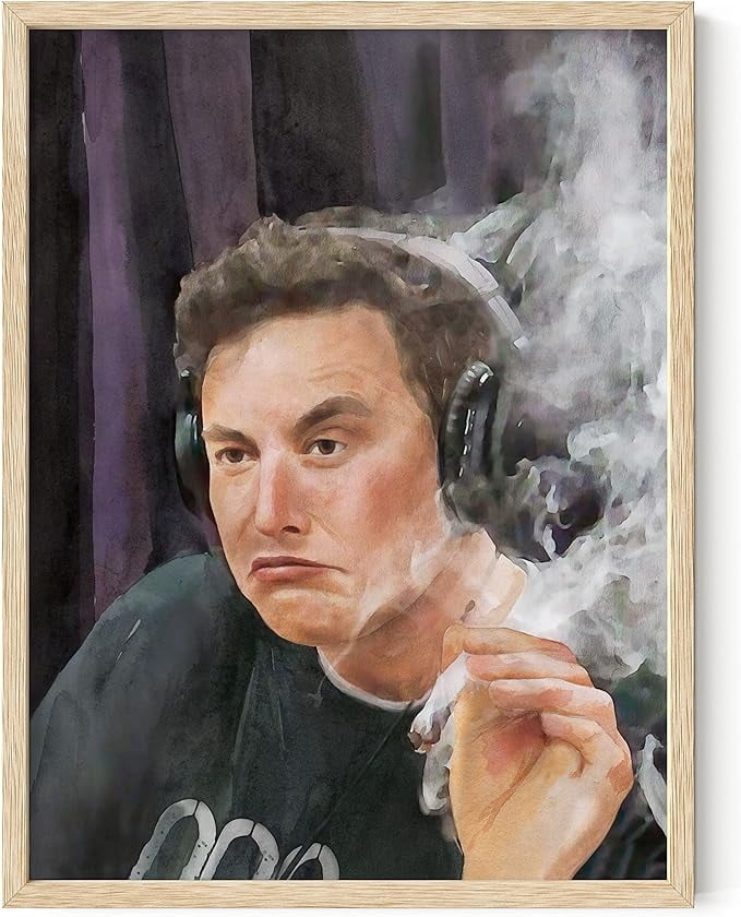 Elon Musk Framed Wall Art - Unframed Meme Posters, Trippy Posters for ...