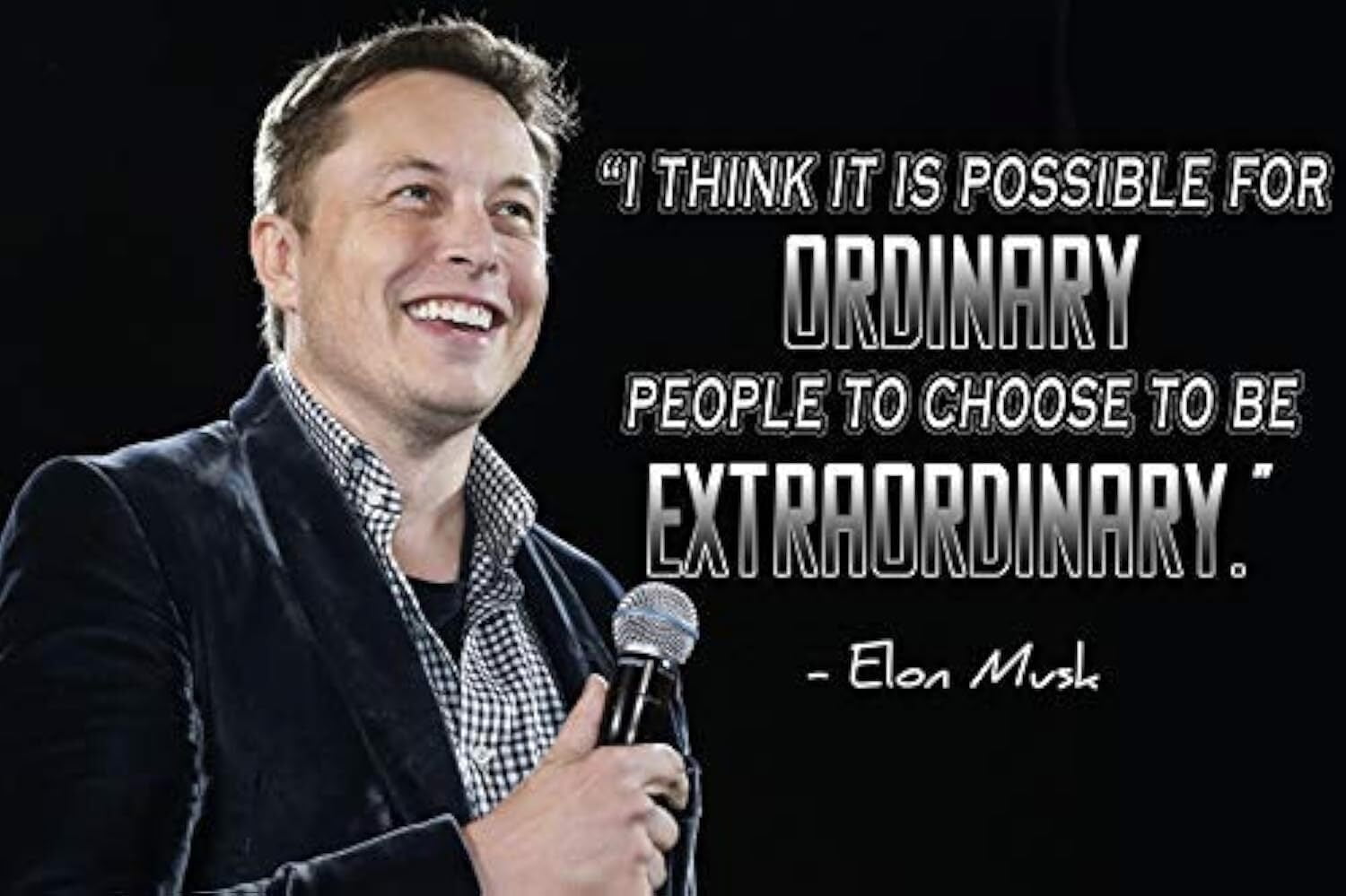 Elon Musk Poster SpaceX Quotes - Walmart.com