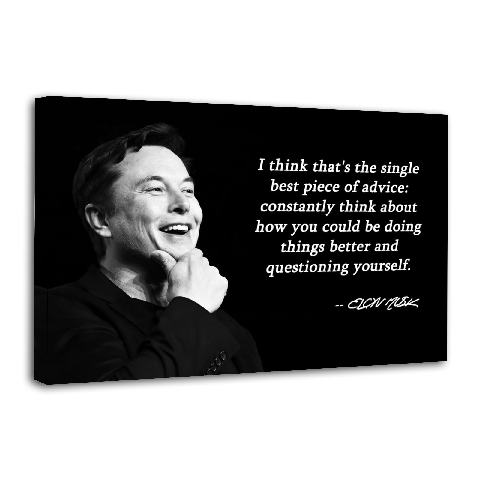 Elon Musk Quotes Questioning Yourself Posters Art Print Wall Photo ...