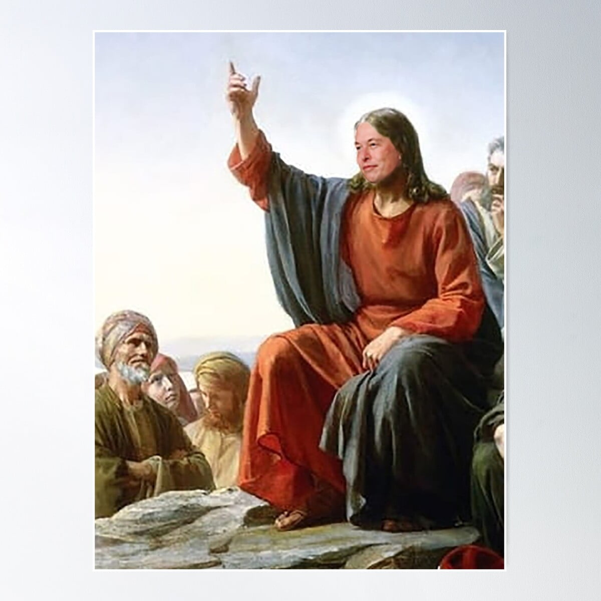 Elon Musk, Second Coming Of Jesus Christ Poster Wall Art, Modern Wall ...