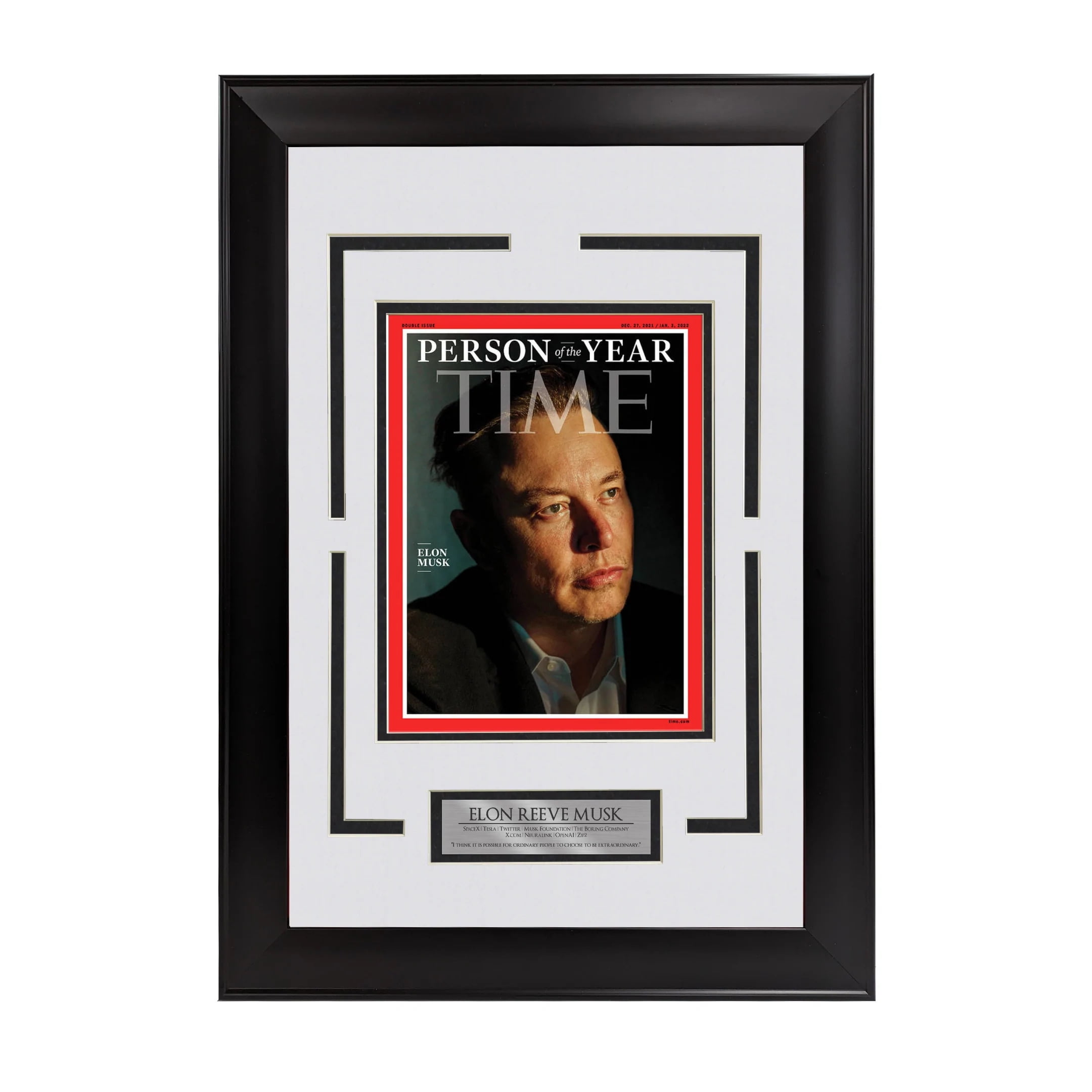 Elon Musk - Time Magazine Cover - Framed Photo - Walmart.com