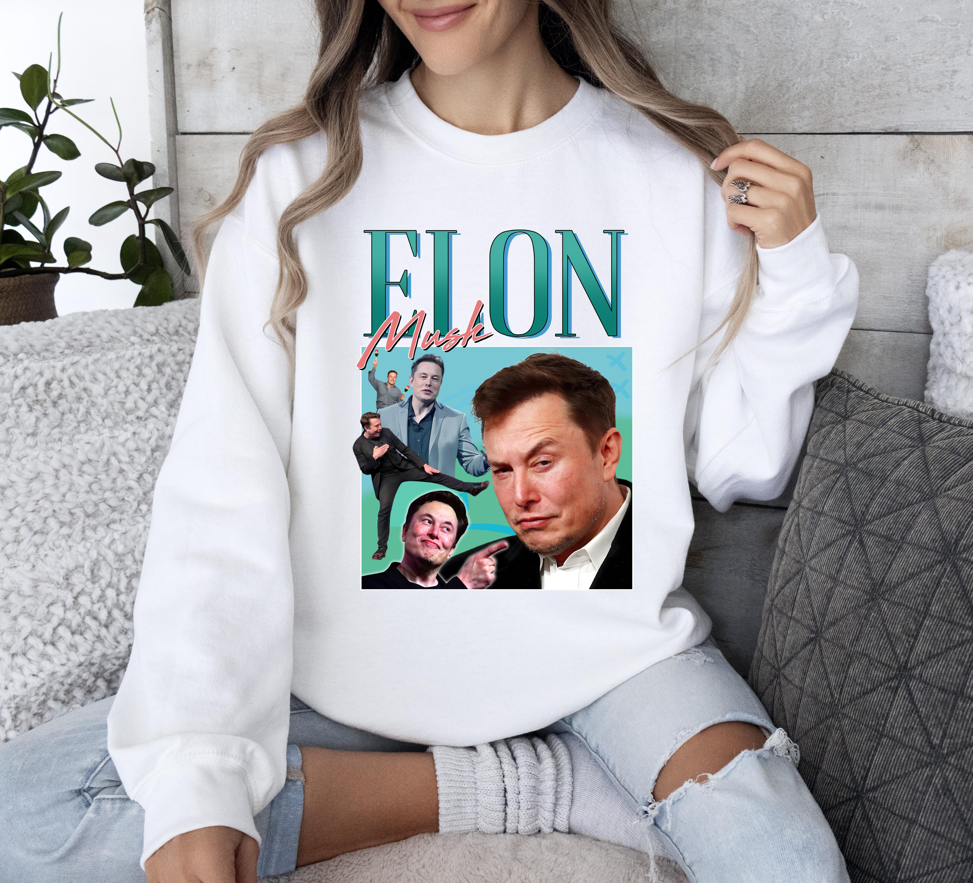 Elon Musk Tribute sweatshirt – Funny Meme Tee, Iconic Design, Retro 80s ...