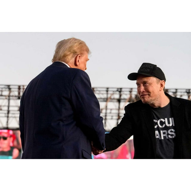 Elon Musk Trump Handshake 2024 Glossy Poster Picture Photo Print Banner ...