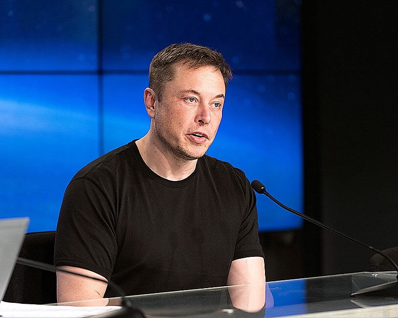 Elon Musk at Falcon Heavy Press Conference - 24x36 Inch Glossy ...