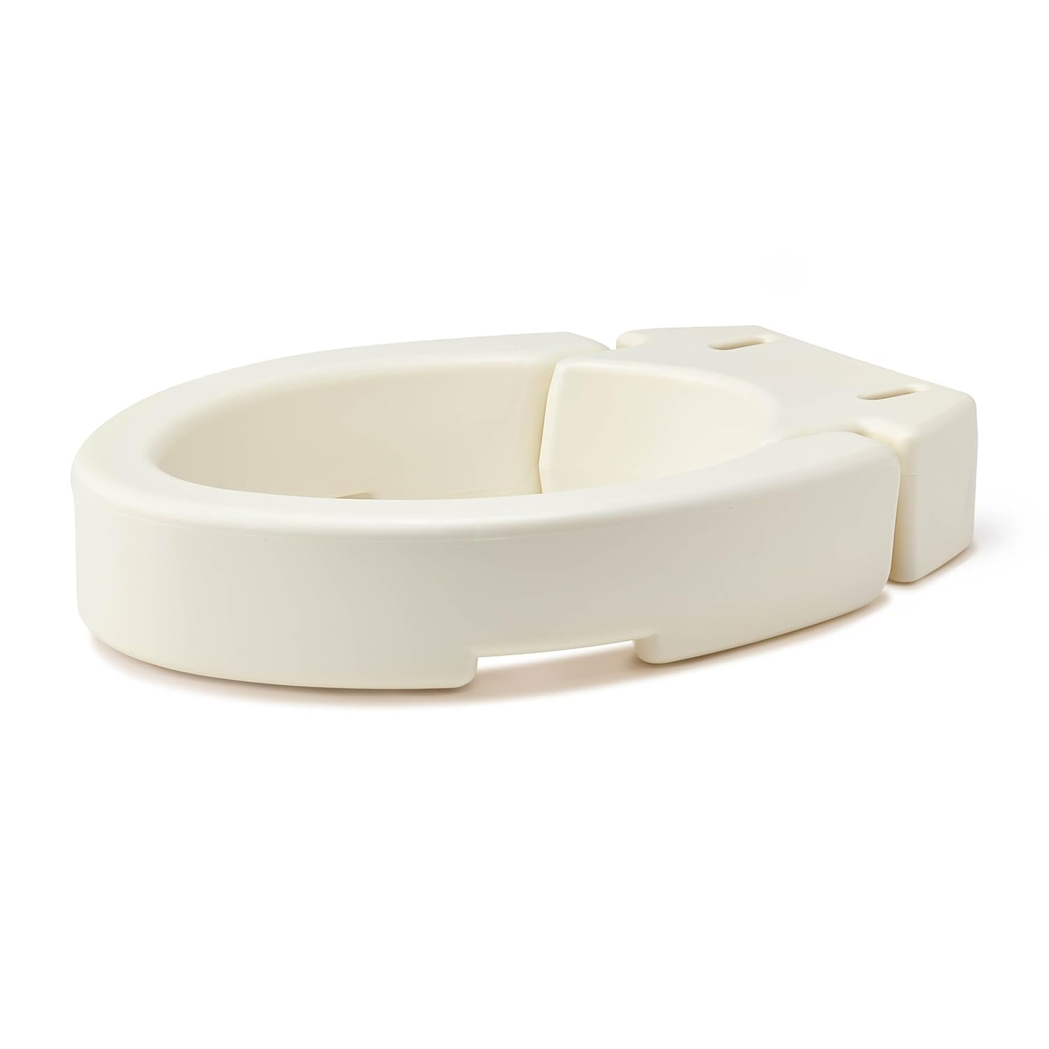 Elongated Hinged Toilet Seat Riser, 3.5 Inch, 400 Lb Weight Capacity ...
