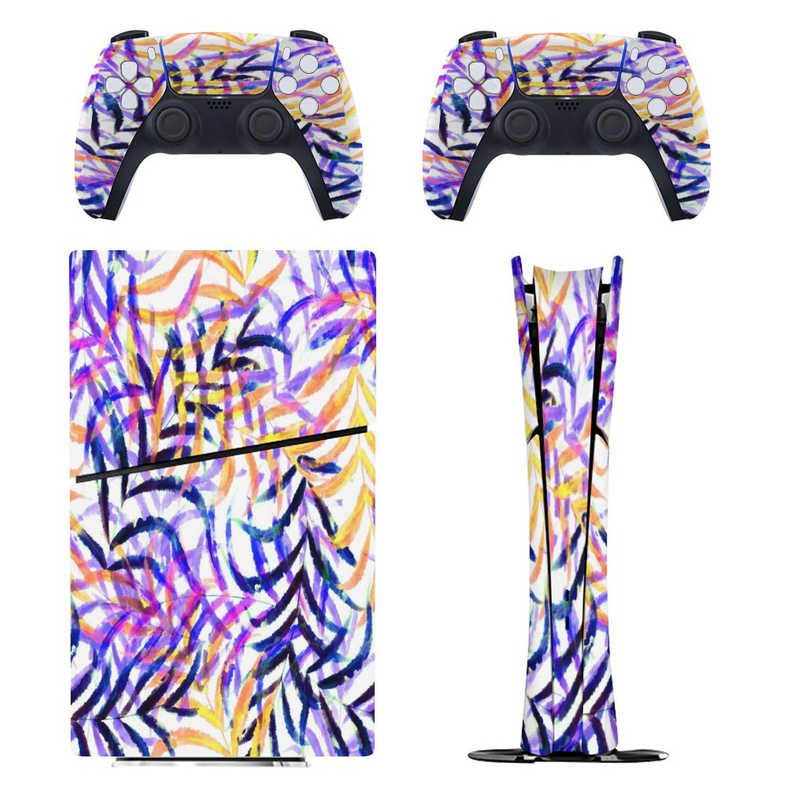 Elongated Leaves PS5/PS5 Slim Digital Disc Skin Sticker For Console And ...