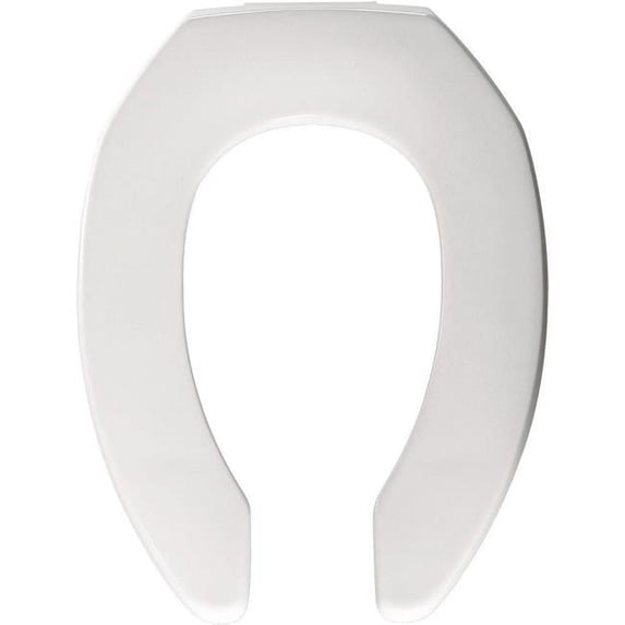 Elongated Open Front Less Cover Commercial Plastic Toilet Seat with STA ...