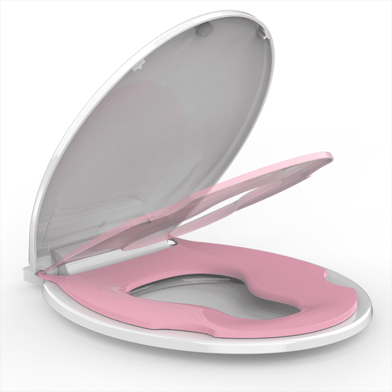 Elongated Toilet Seat with Quick-Release Hinges and Quick-Attach ...