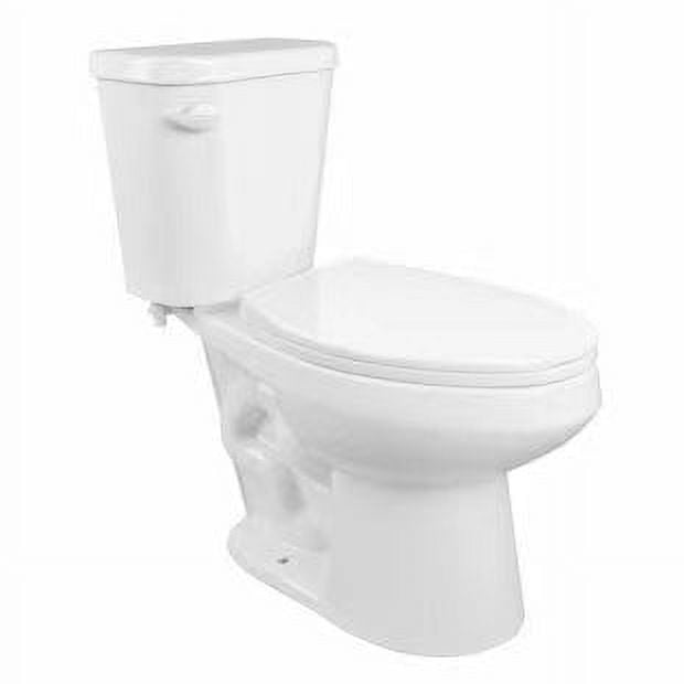 Elongated Two-Piece Toilets, 1.28 GPF Universal Height Siphonic Flush ...
