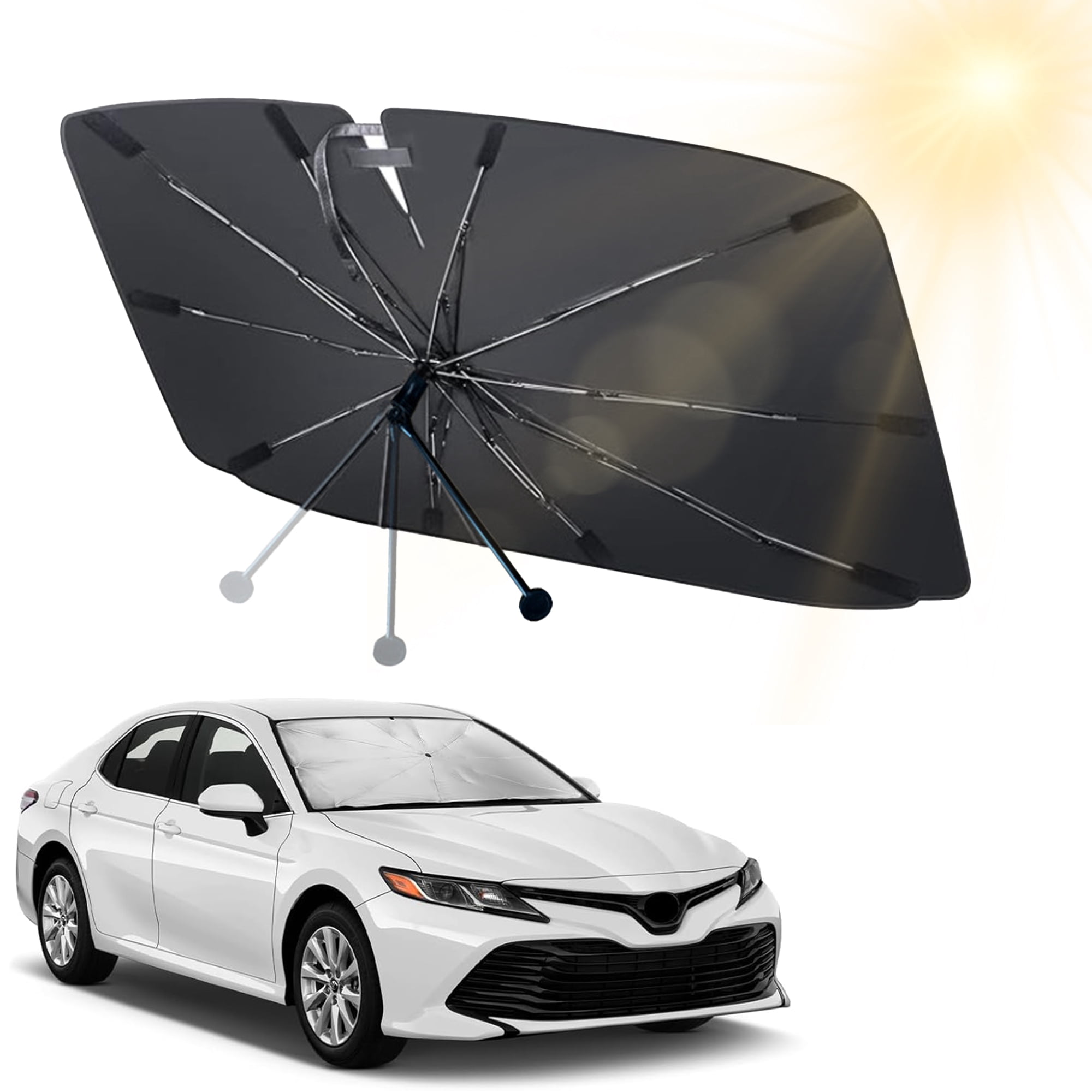 Elook Windshield Sun Shade Umbrella, Car Sun Shade Windshield Foldable ...