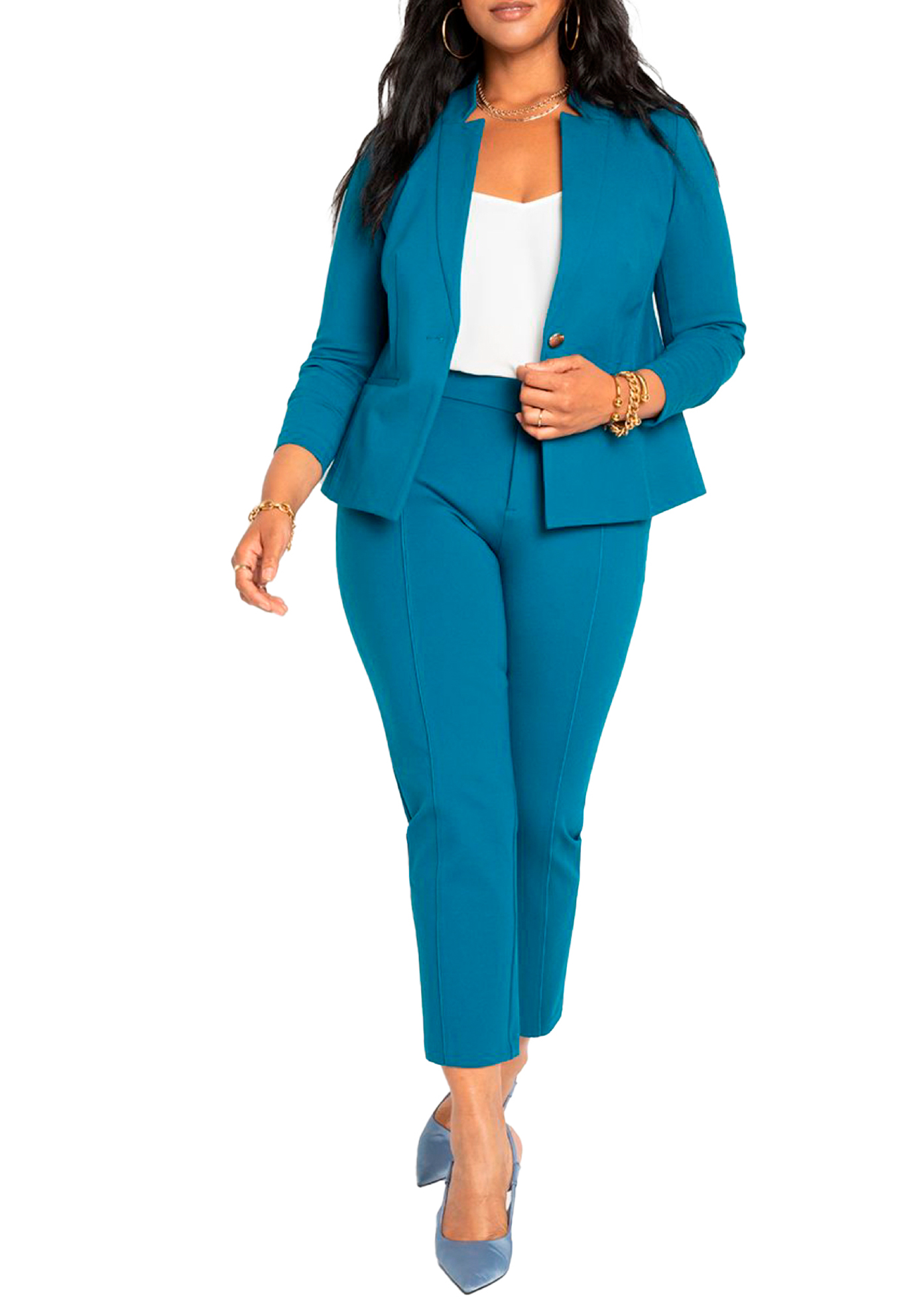 Terra & Sky Women's Plus Size Dress Pant with Stretch - Walmart.com
