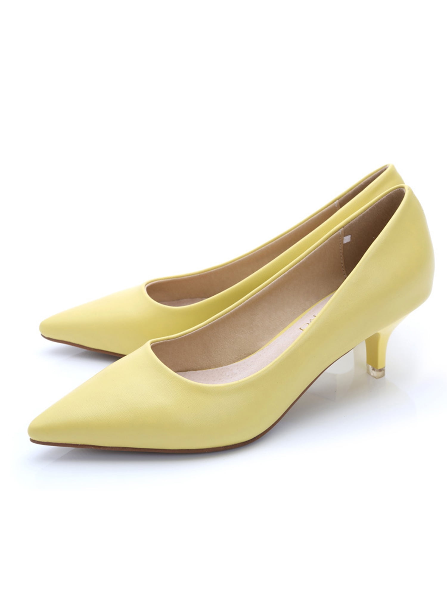 Eloshman Womens Comfort Pointed Toe Pumps Party Lightweight Kitten Heel ...