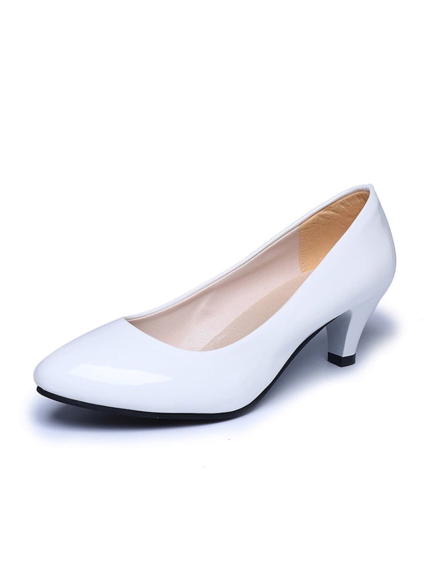 Eloshman Womens Work Pumps Shoes Fashion Heels Pointed Toe Wedding ...