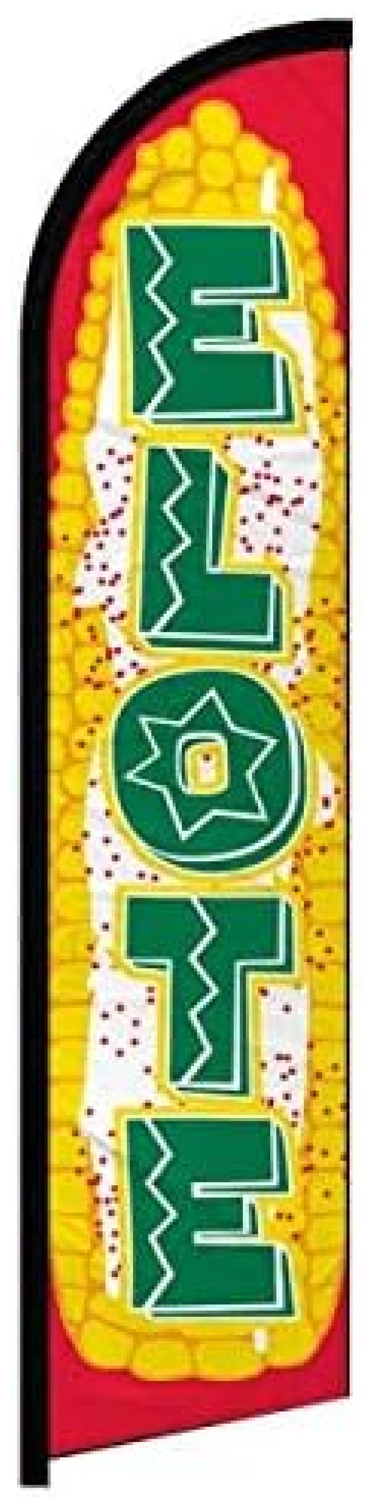 Elote King Windless Flag | Elote Sign for Business Marketing| 2.5ft x ...