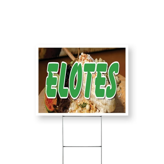 Elotes Yard Sign 12 Inch x 16 Inch Double Sided Weatherproof Heavy-Duty ...