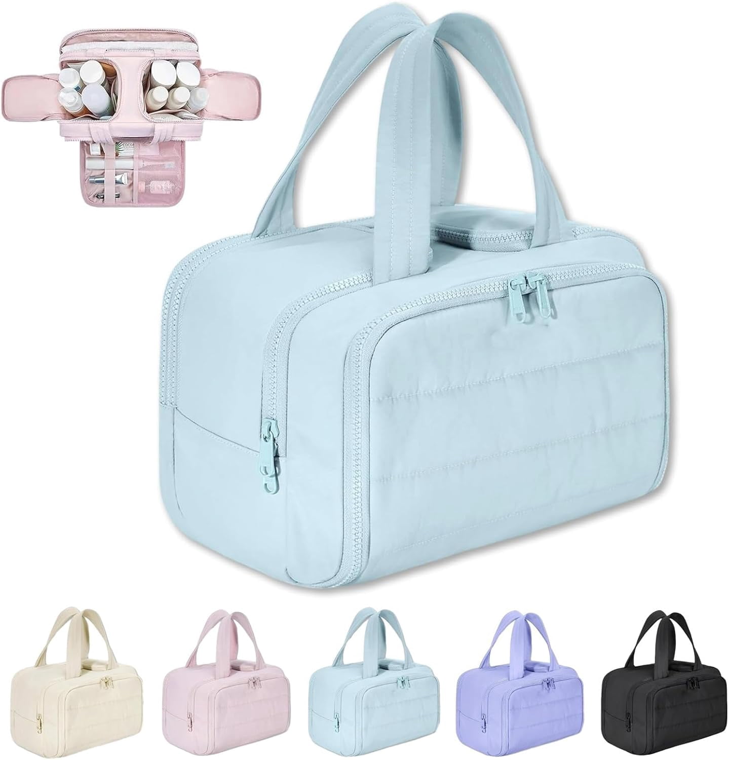 Elouva Toiletry Bag, Cureaway Travel Cosmetic Bag, Curetoaway Large ...