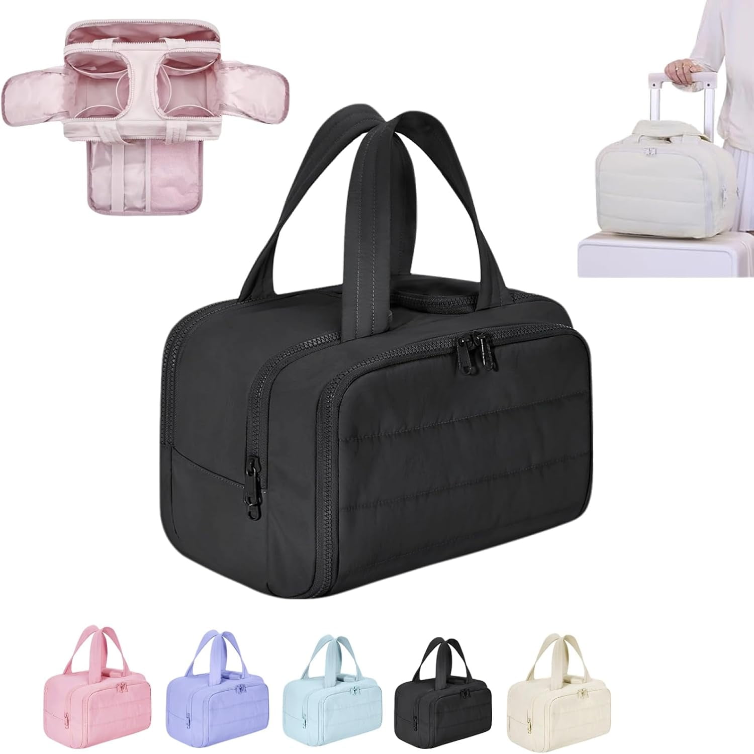 Elouva Toiletry Bag - Large Capacity,Elouva Makeup Bag,4-in-1 Multi ...