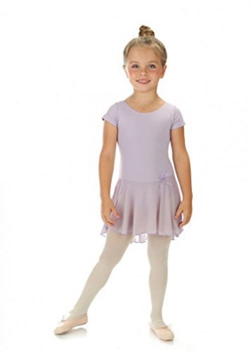 Elowel Girls' Ruffle Short Sleeve Skirted Leotard Lavender (size-6-8 ...