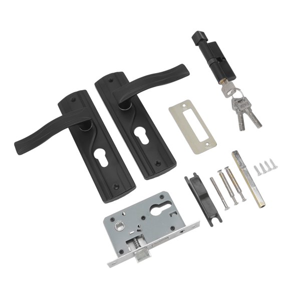 Elowen Bedroom Door Lock Set Bedroom Door Lock Set, Black Manganese ...