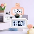 Elowen Bedside Cartoon Electronic Clock Cute Cartoon LED Screen Desktop ...