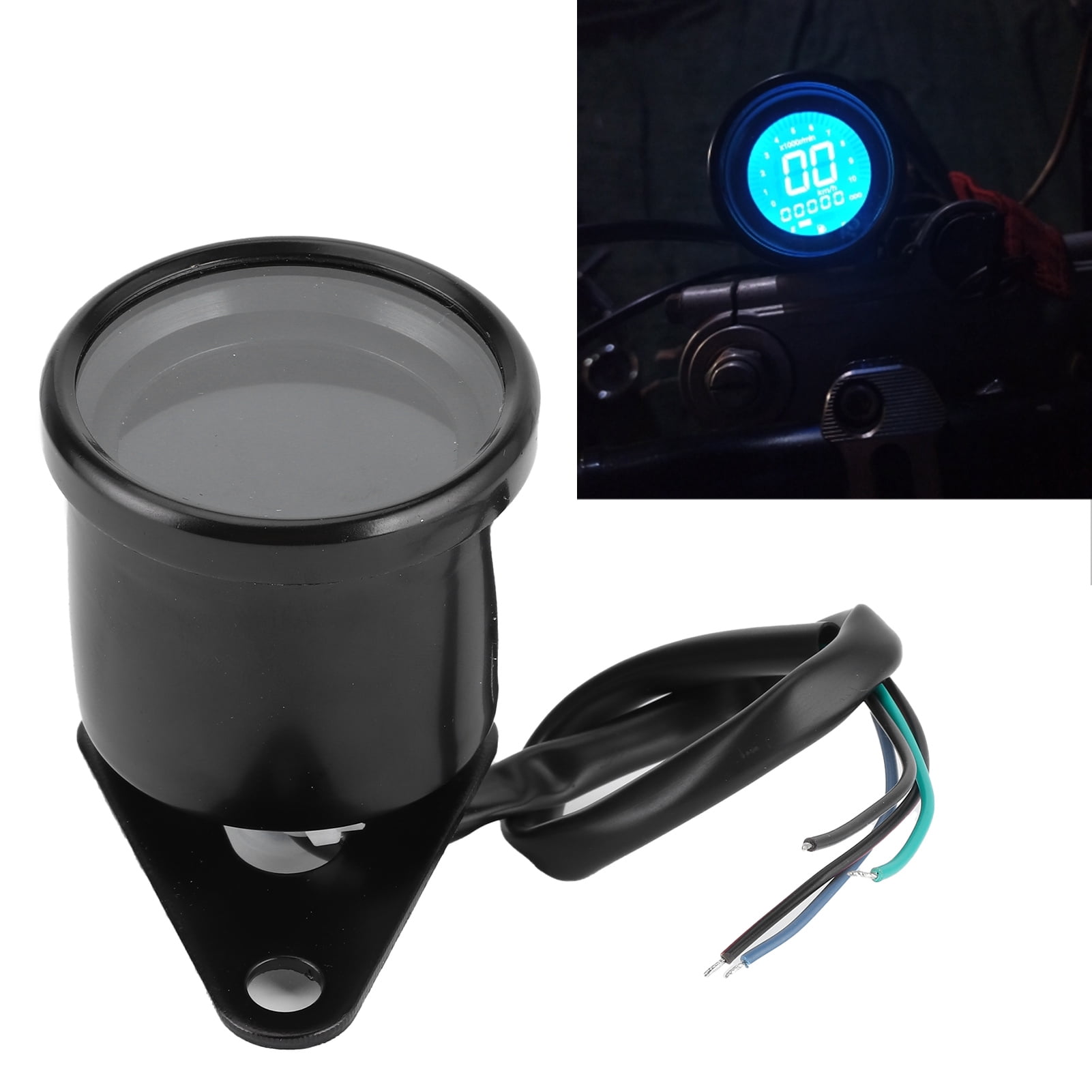 Elowen Motorcycle Speedometer Tachometer Motorcycle MultiFunctional ...