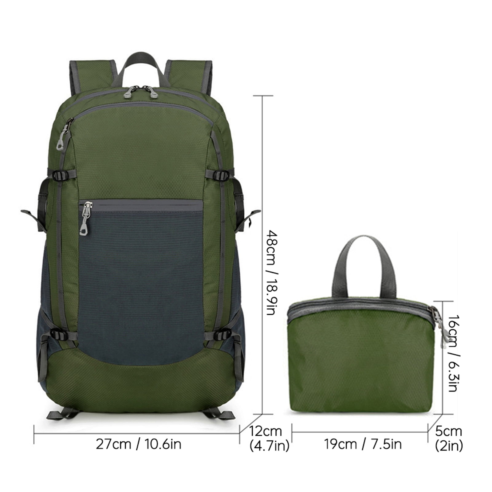 Elowen Outdoor Backpack Foldable Lightweight Foldable Backpack Packable ...