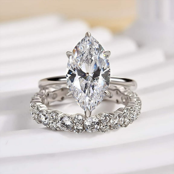 Kiva Jewel 1.69 Ct Lab Created Round Cut Diamond Engagement Ring Set ...