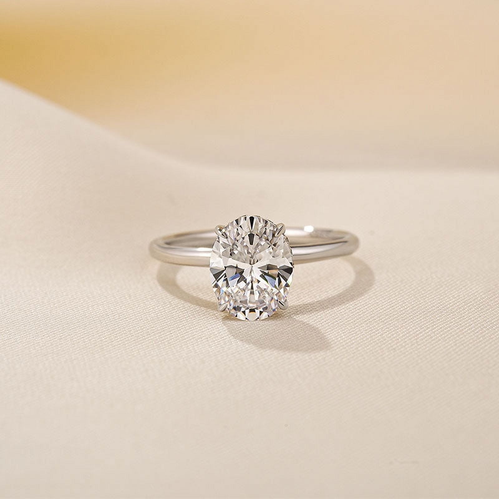 Eloya Jewel 1.8 Ct Oval Cut Diamond Wedding Ring - 14K White Gold ...