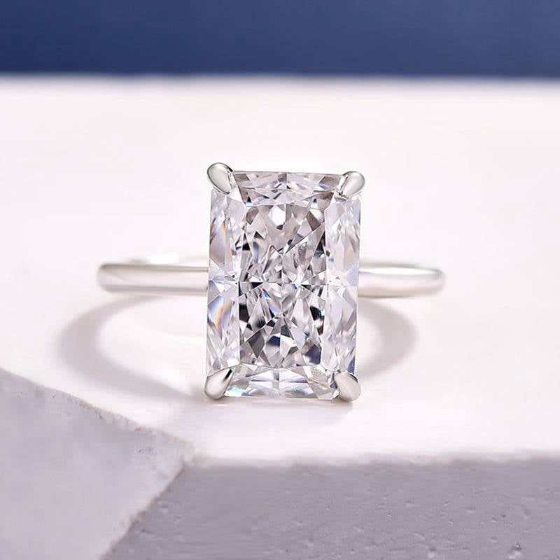 Eloya Jewel Radiant Cut Engagement Ring for Women - 1.6 Ct Lab-Created ...