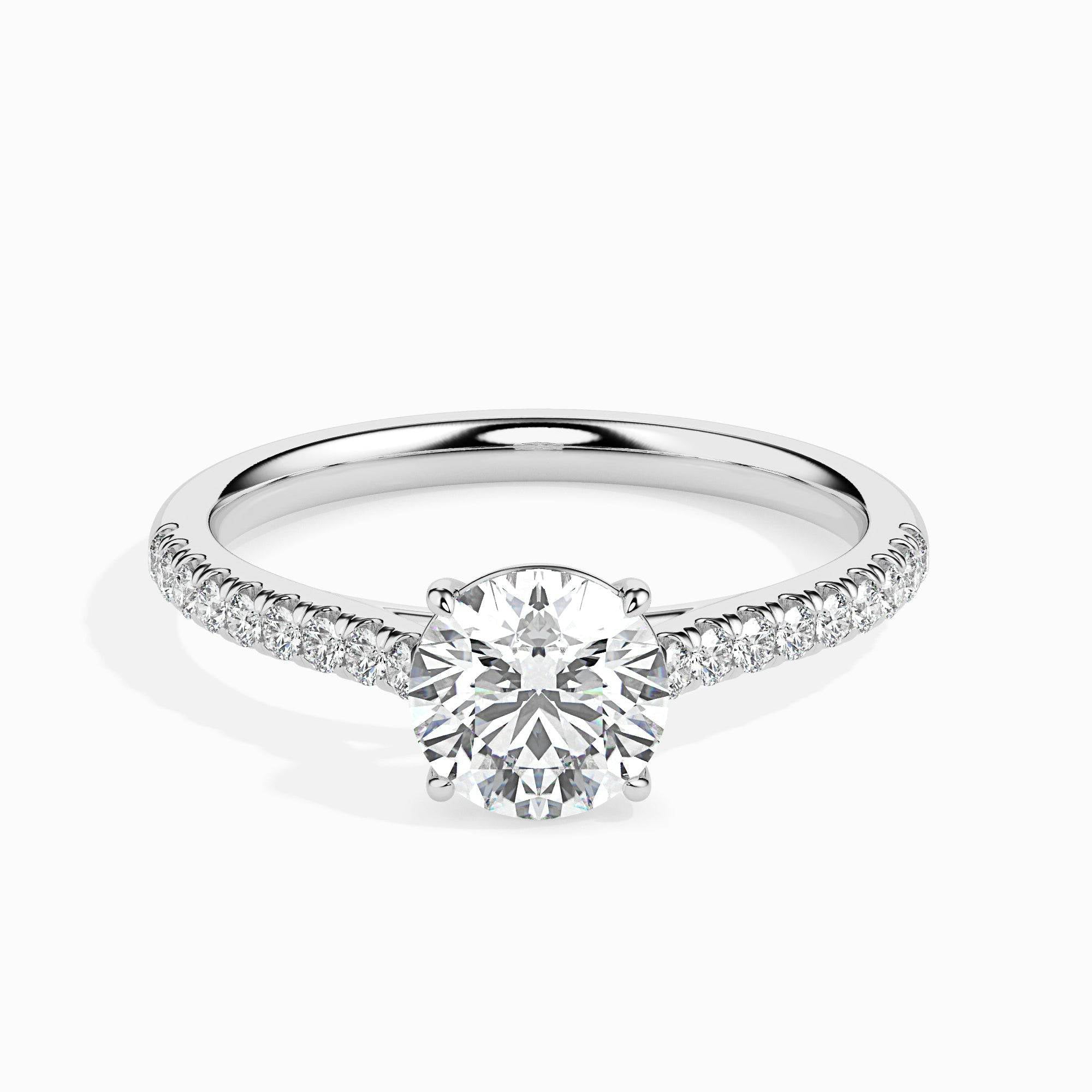 Eloya Jewel Stunning 1.5 Ct Diamond Wedding Ring - 14K White Gold ...