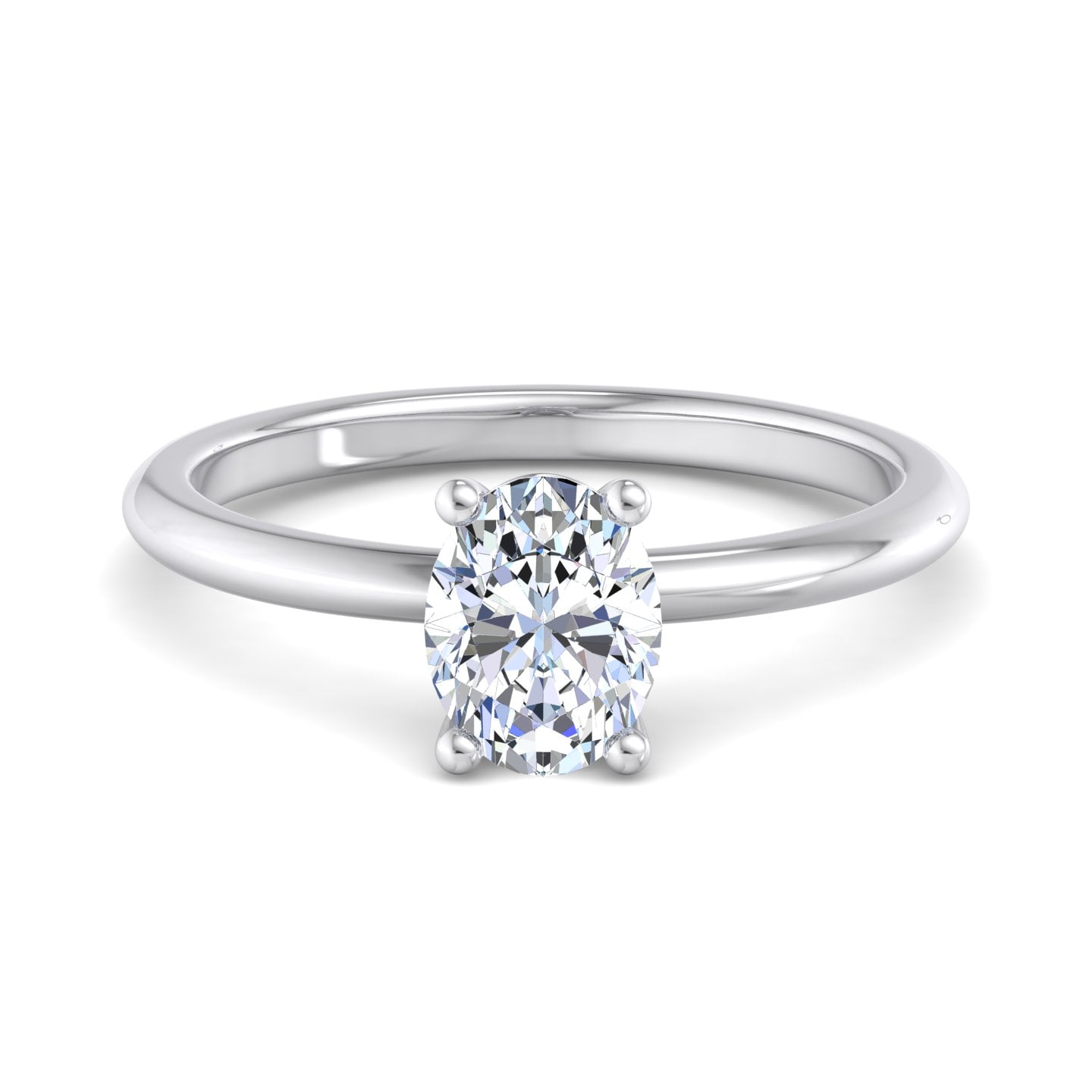 Eloya Jewel Wedding Engagement Ring for Women - 1.5 Ct Oval Cut Lab ...