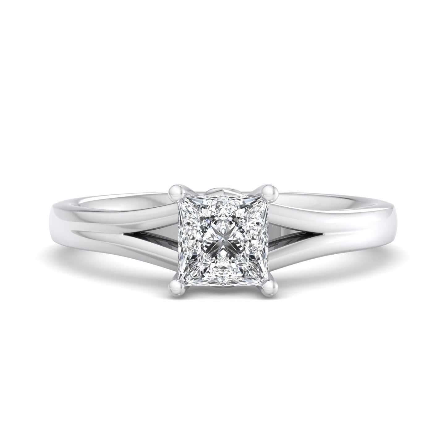 Eloya Jewelry 1.6 Ct Princess Cut Moissanite Engagement Ring for Women ...