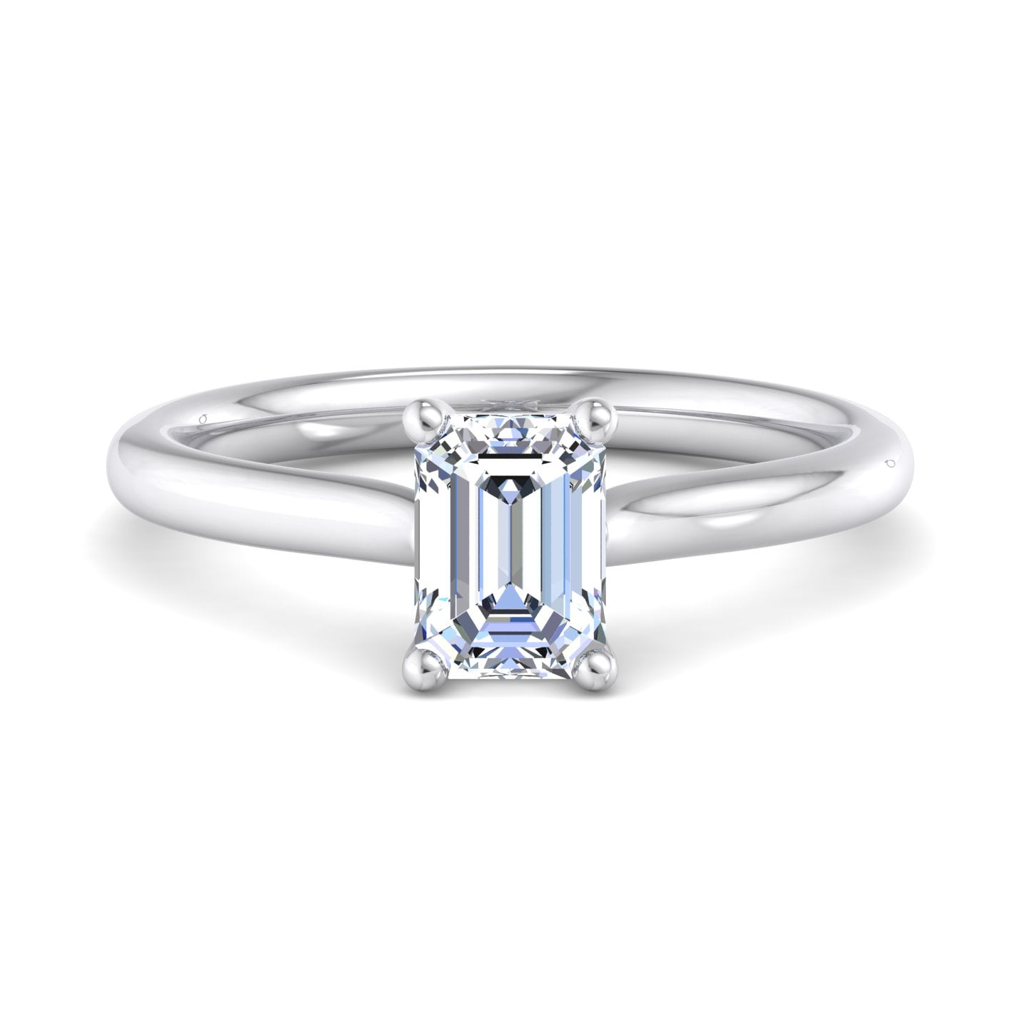 Eloya Jewelry 1.7 Ct Engagement Wedding Ring - Emerald Cut Moissanite ...