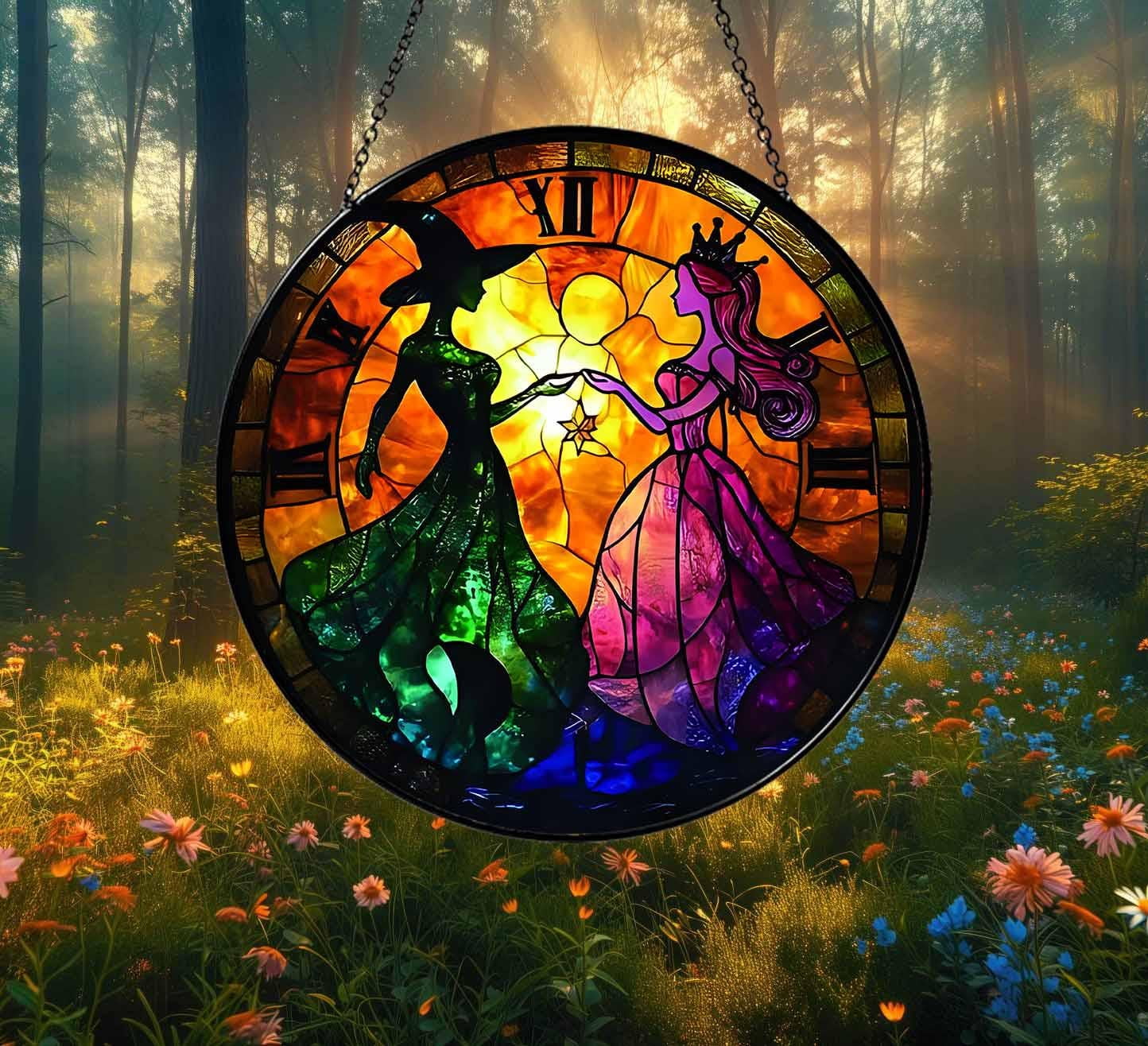 Elphaba & Glinda Besties Acrylic Suncatcher Ornament – Wicked Musical ...