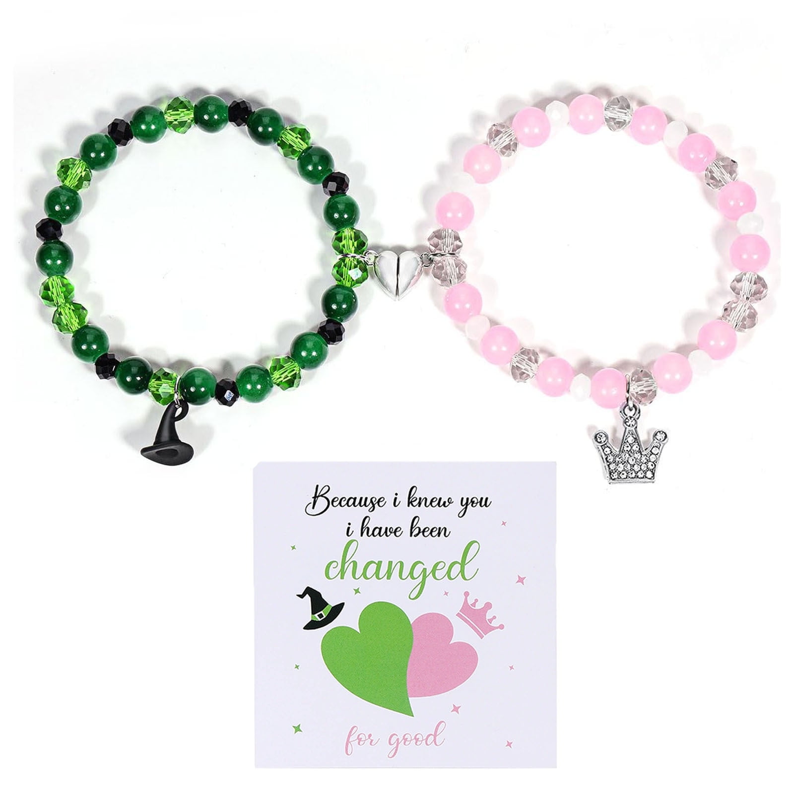 Elphaba Glinda Friendship Matching Bracelets-Crown Witch Hat Matching ...